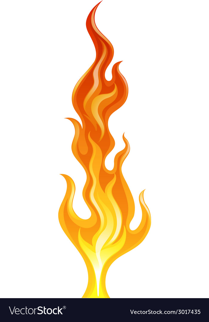 A flame Royalty Free Vector Image - VectorStock