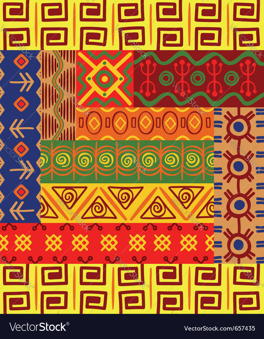 Abstract ethnic patterns Royalty Free Vector Image