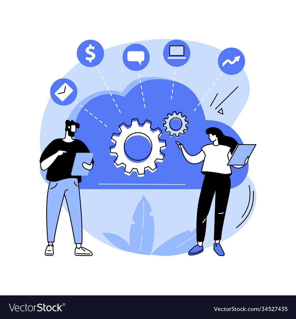 Cloud management abstract concept Royalty Free Vector Image