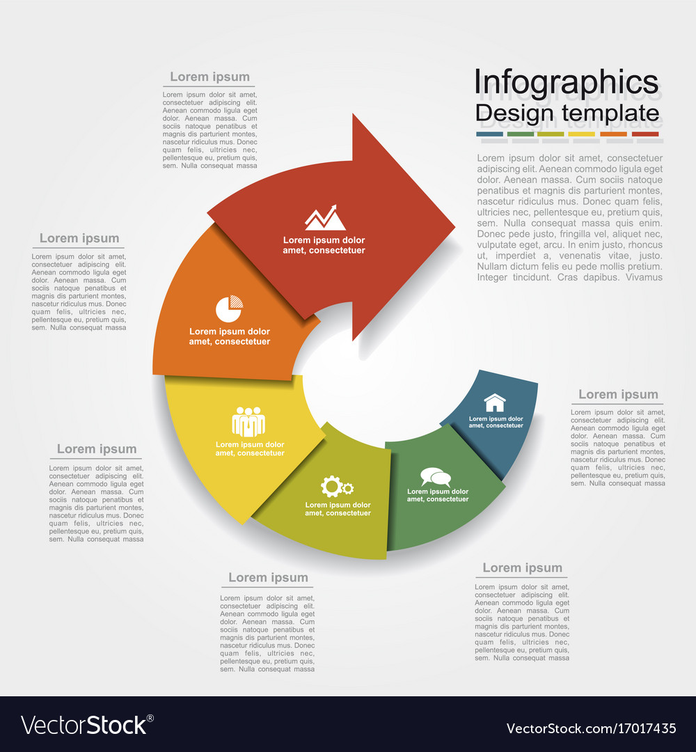 Infographic template can be used for workflow Vector Image