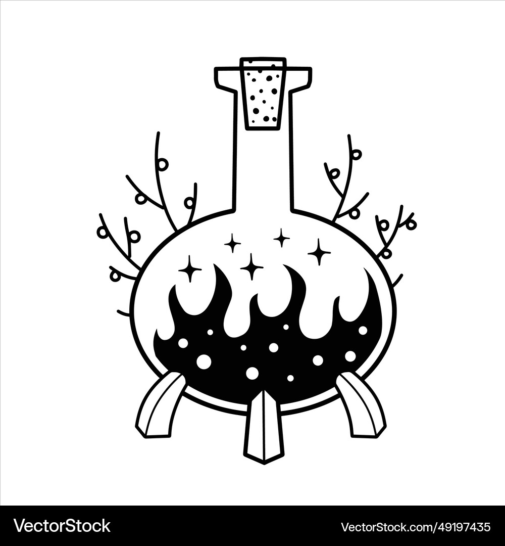 Magic bottle esoteric elixir poison Royalty Free Vector