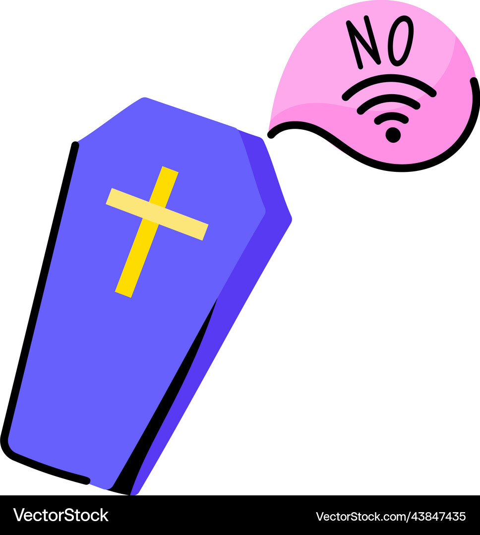 No internet Royalty Free Vector Image - VectorStock