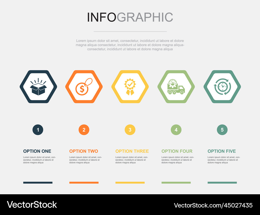 Product icons infographic design template Vector Image