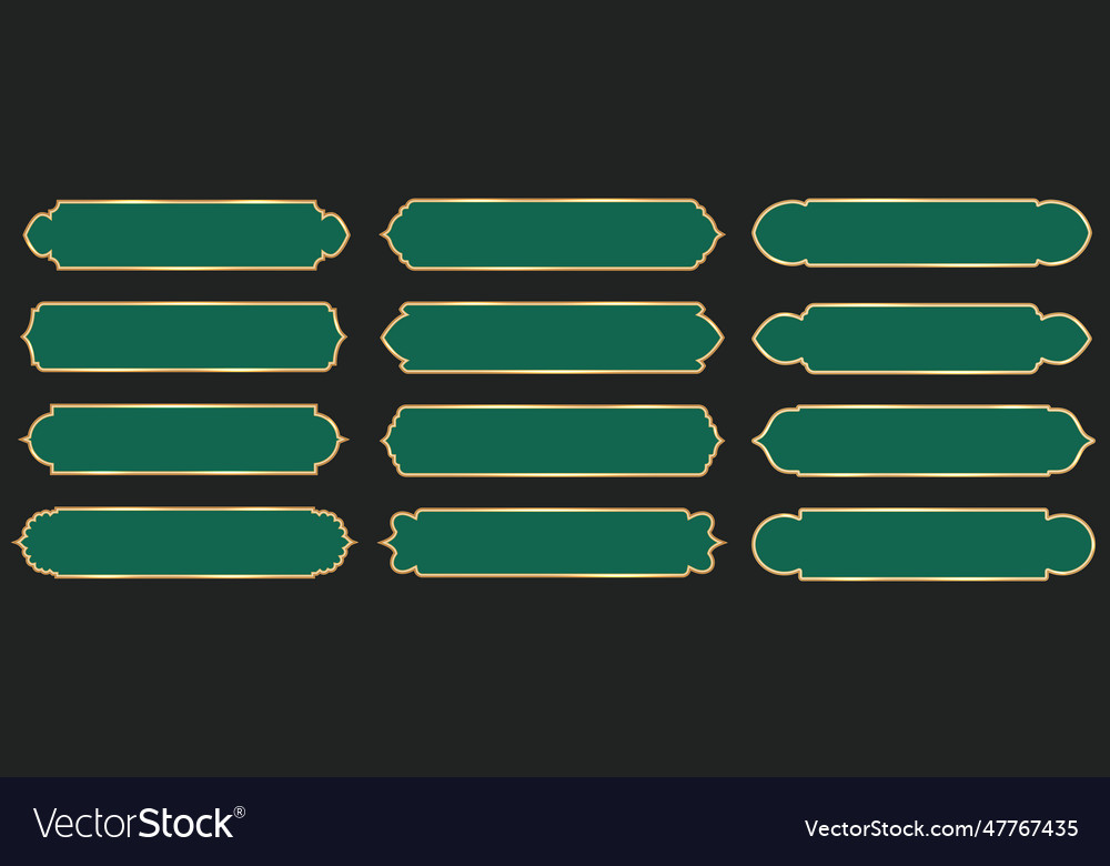 Ramadan window frame shapes islamic golden Vector Image Ramadan window frame shapes islamic golden Vector Image