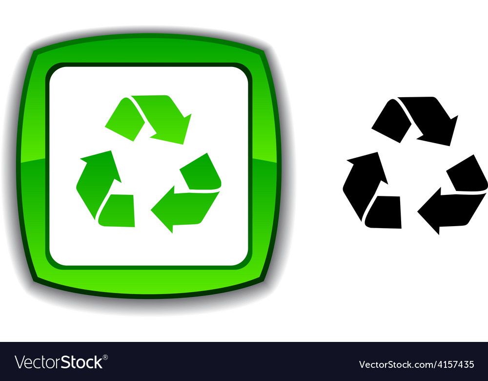 Recycle button Royalty Free Vector Image - VectorStock