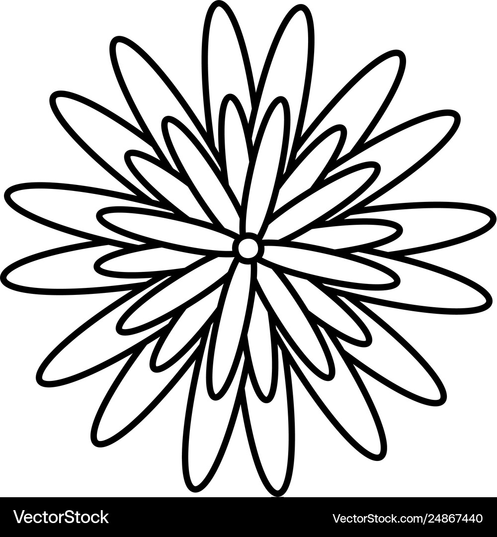 Chinese flower natural icon Royalty Free Vector Image