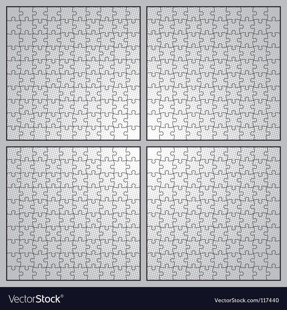 Editable Puzzle Templates Royalty Free Vector Image