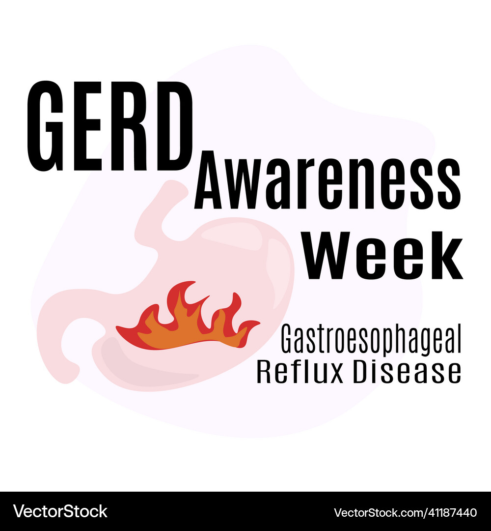 Gerd awareness week idea for a poster banner Vector Image