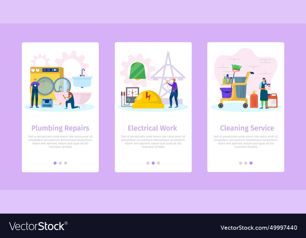 House repair plumbing electrical work and Vector Image