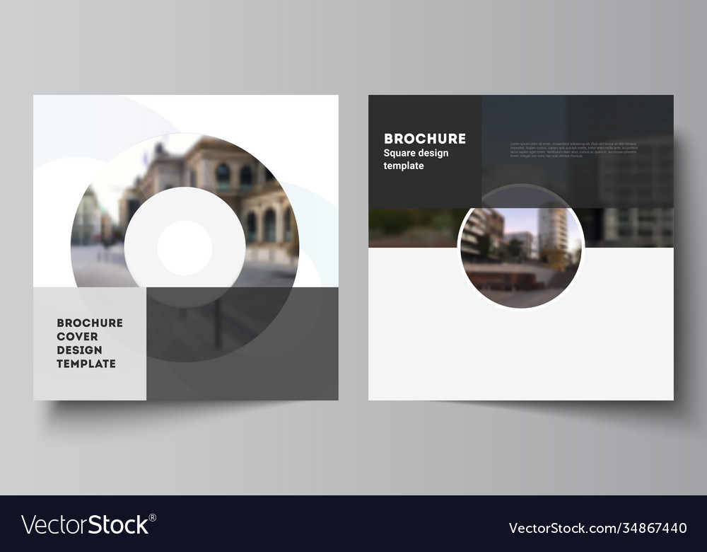 Layout two square format covers Royalty Free Vector Image