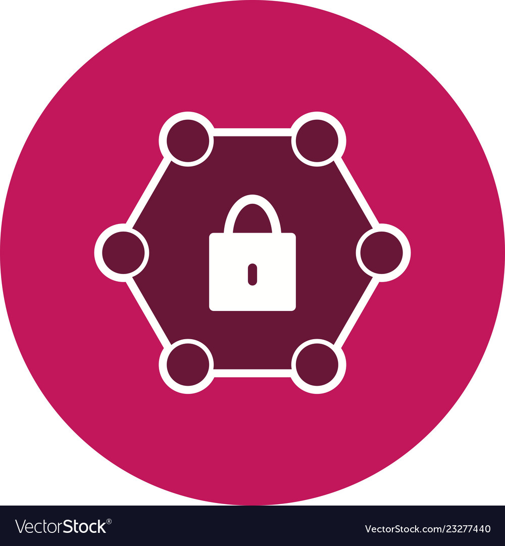 Protected network icon Royalty Free Vector Image