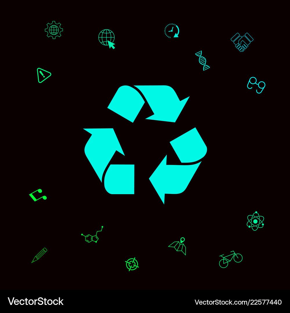 Recycle sign isolated on white background Vector Image
