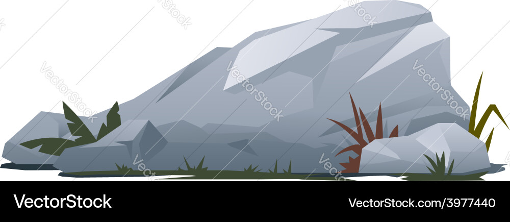 Rocks with stones Royalty Free Vector Image - VectorStock