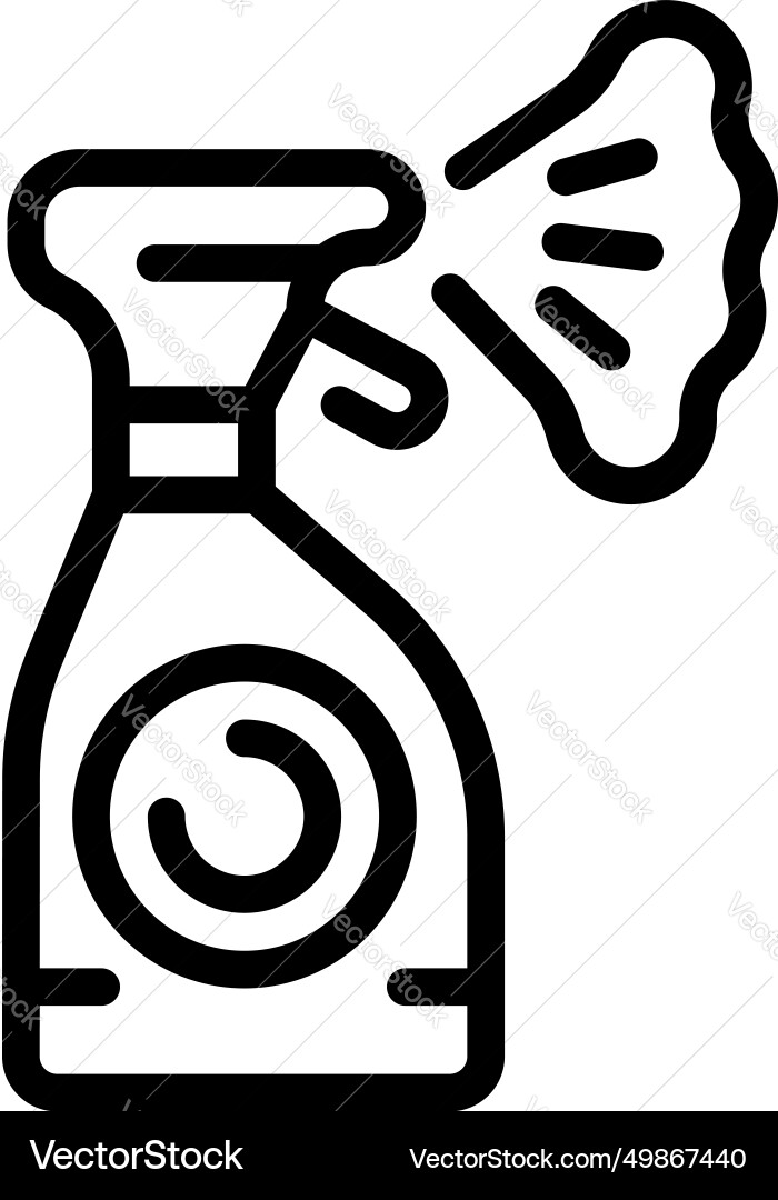 Spray cleaner icon outline dorm floor Royalty Free Vector