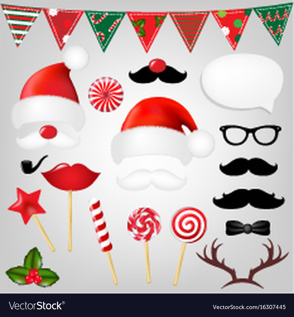Christmas hipster set Royalty Free Vector Image