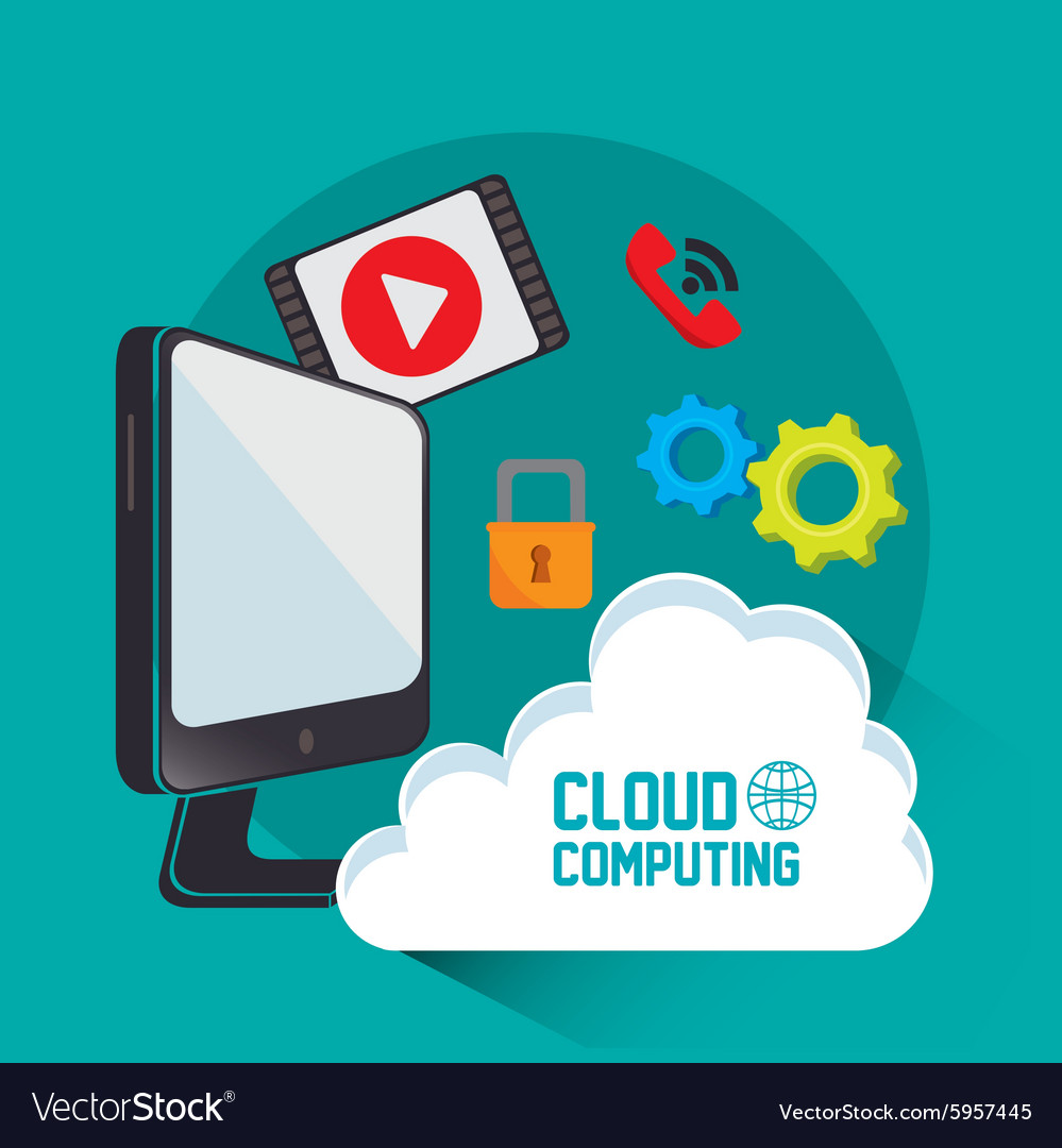 Cloud computing design Royalty Free Vector Image
