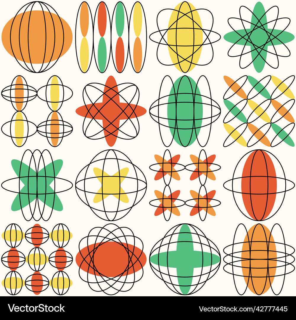 Colorful art background with abstract geometric Vector Image