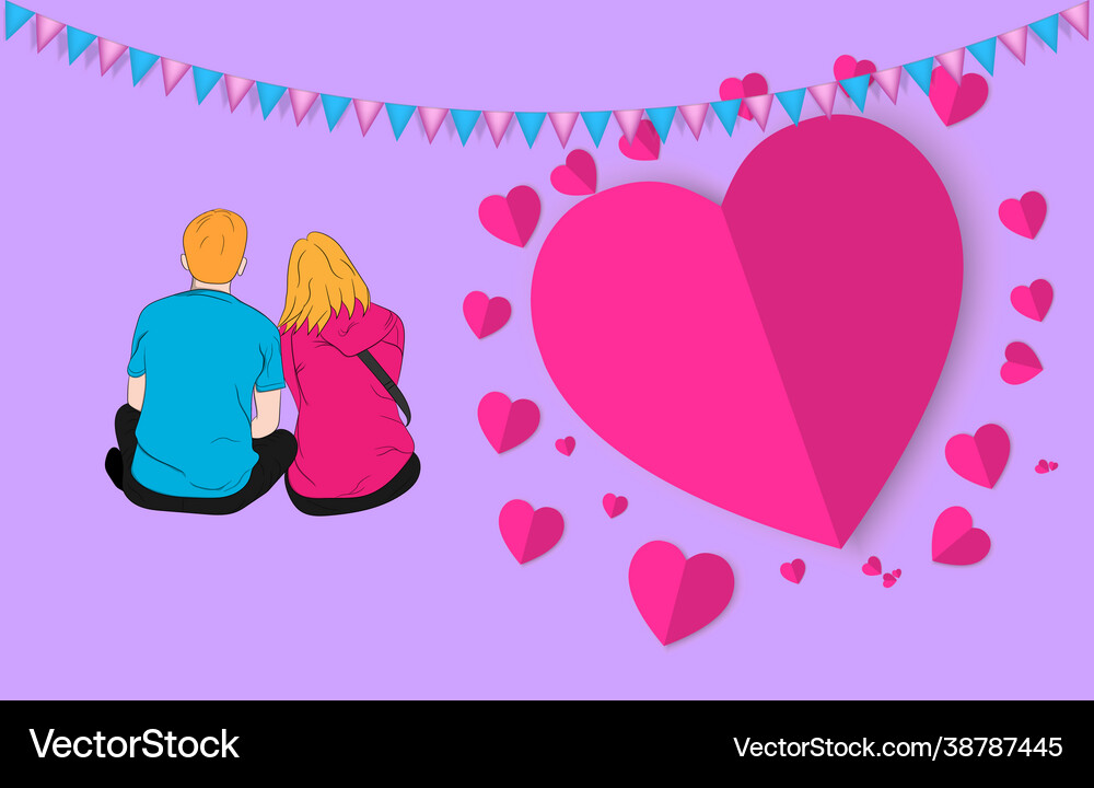 Graphics design card for valentine day Royalty Free Vector