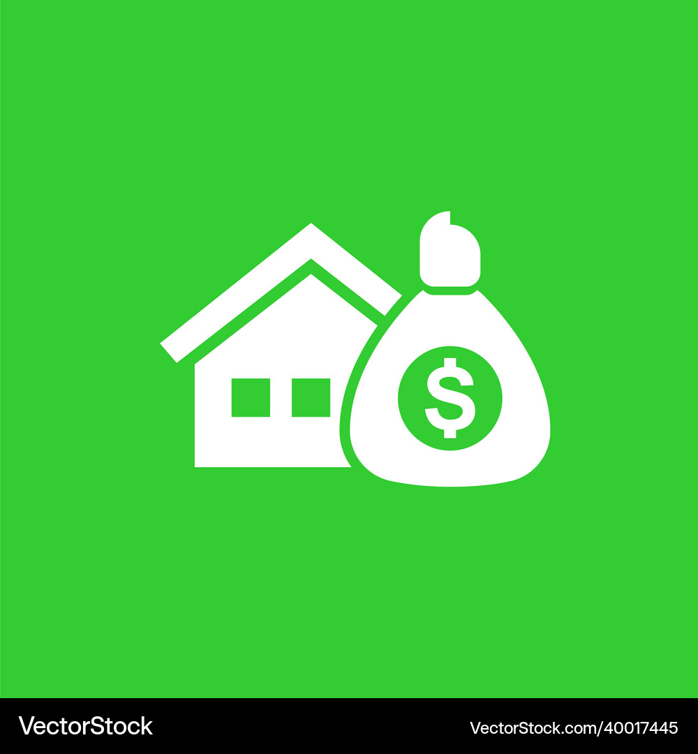 House and money icon Royalty Free Vector Image