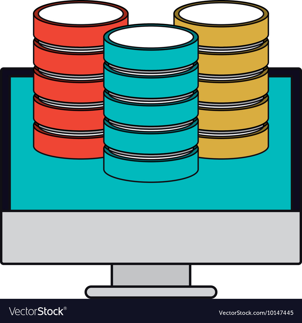 Network server isolated icon design Royalty Free Vector