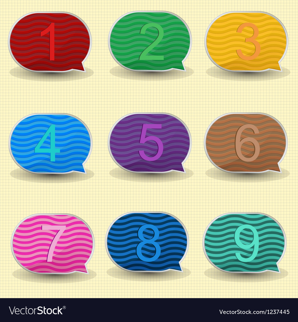 Number bubble Royalty Free Vector Image - VectorStock