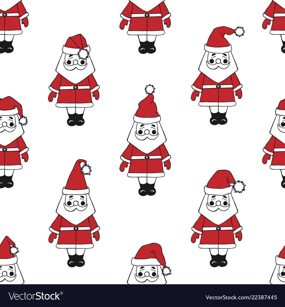 Santa clause pattern Royalty Free Vector Image