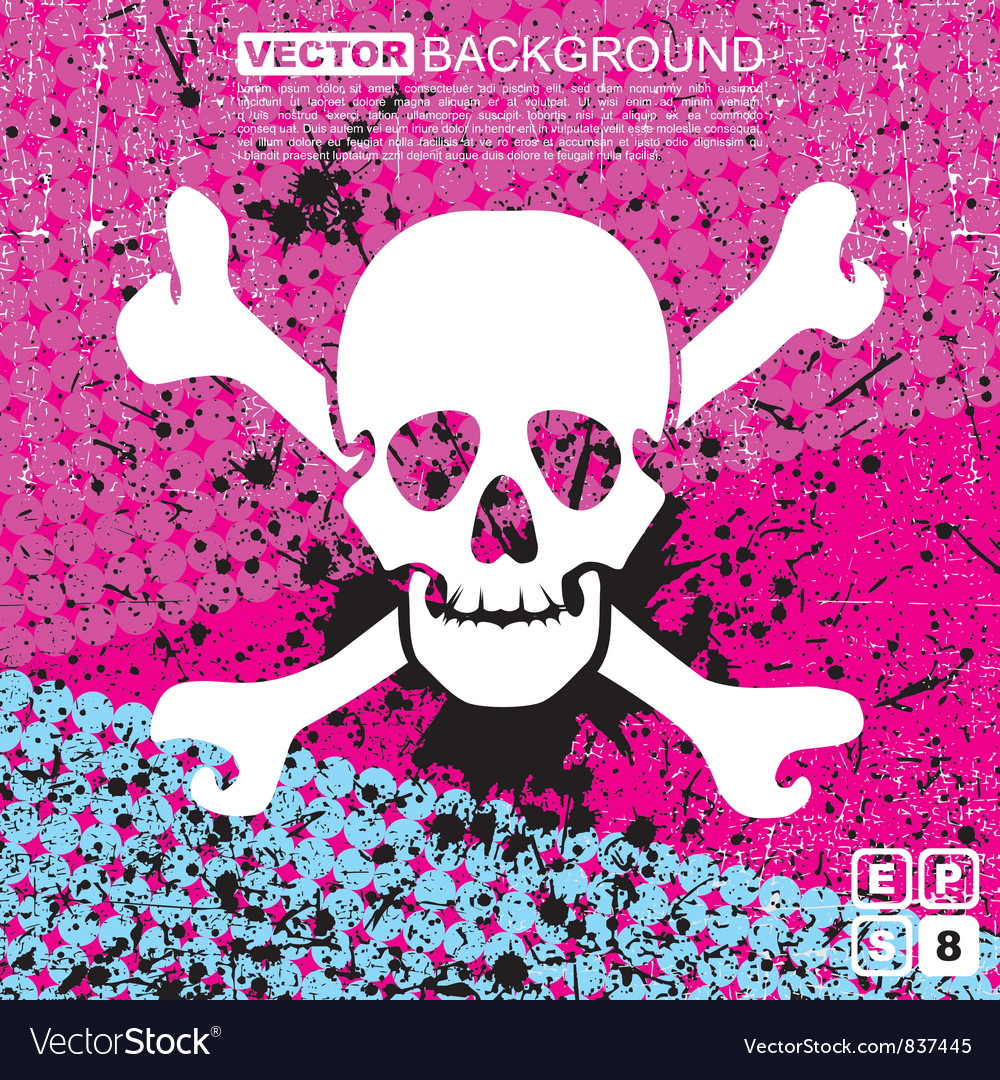 Skull background Royalty Free Vector Image - VectorStock