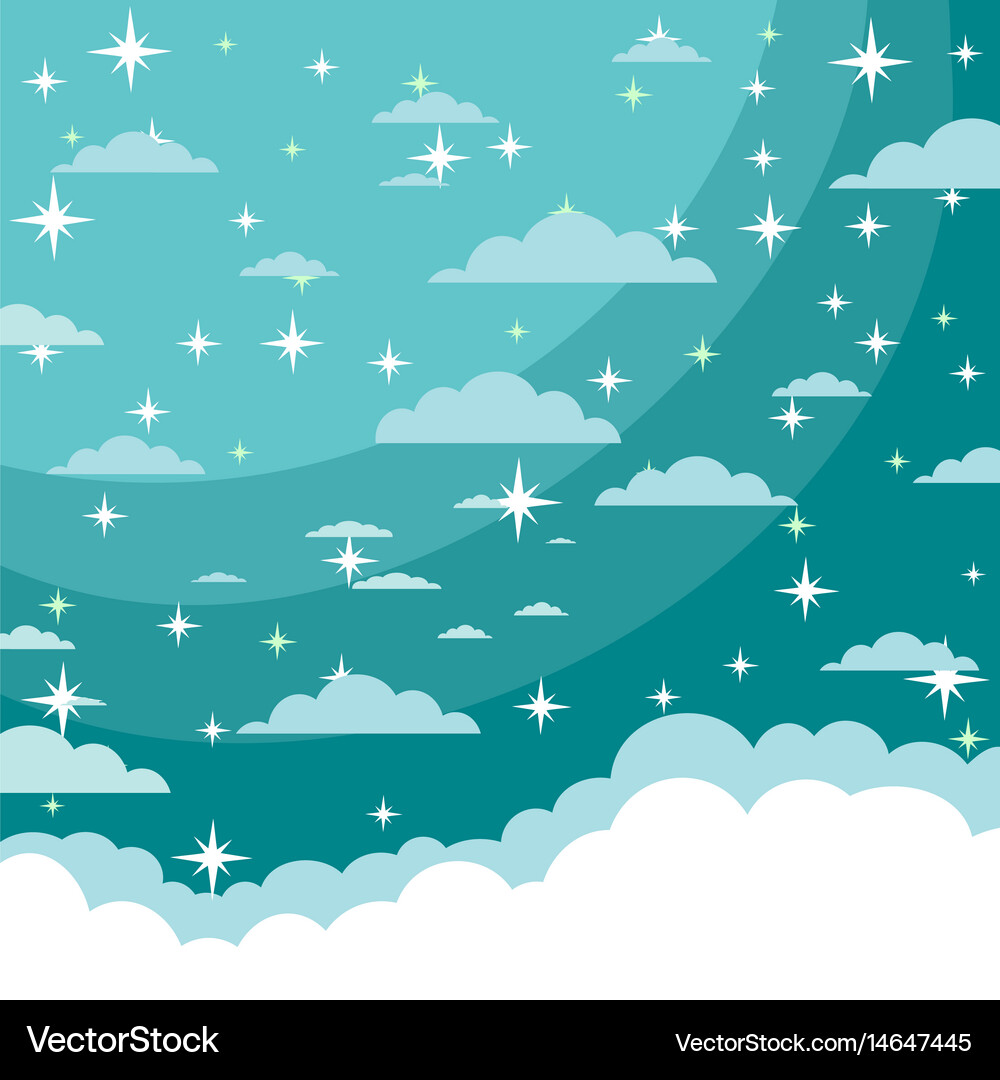Stars in the night sky Royalty Free Vector Image