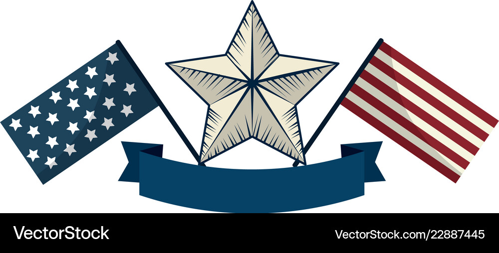 United states flag design Royalty Free Vector Image