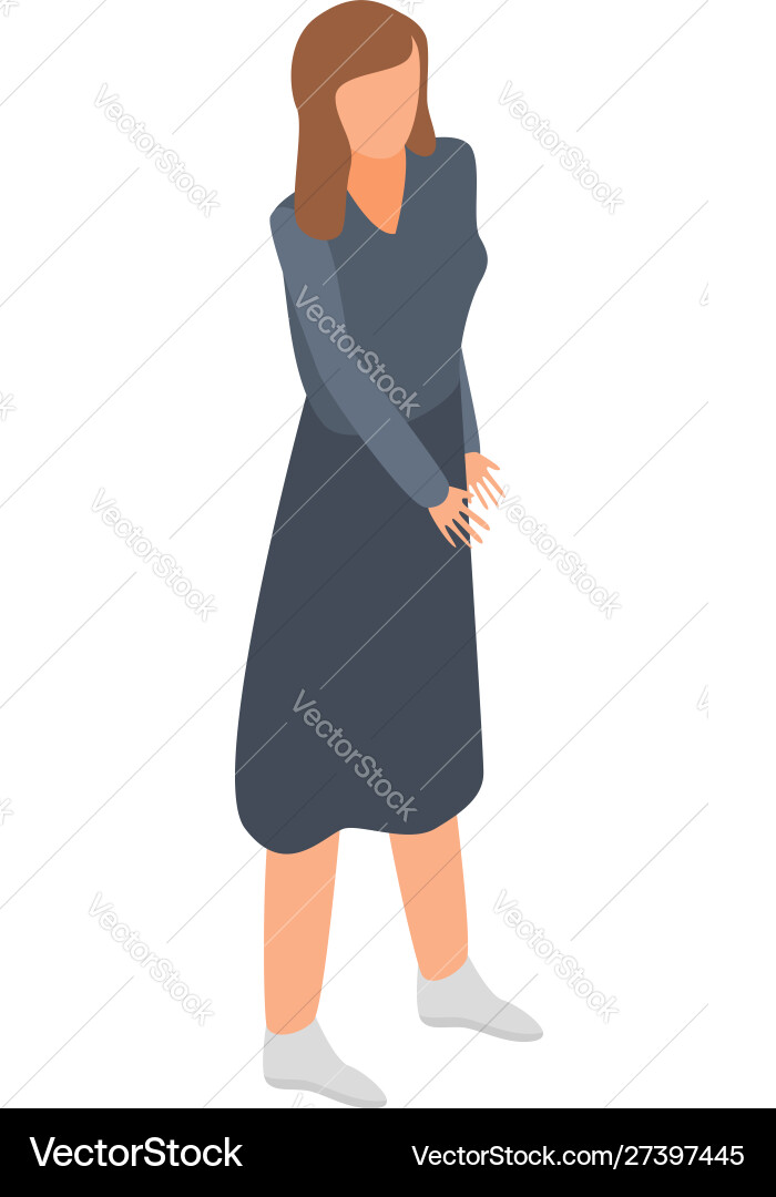 Young woman icon isometric style Royalty Free Vector Image