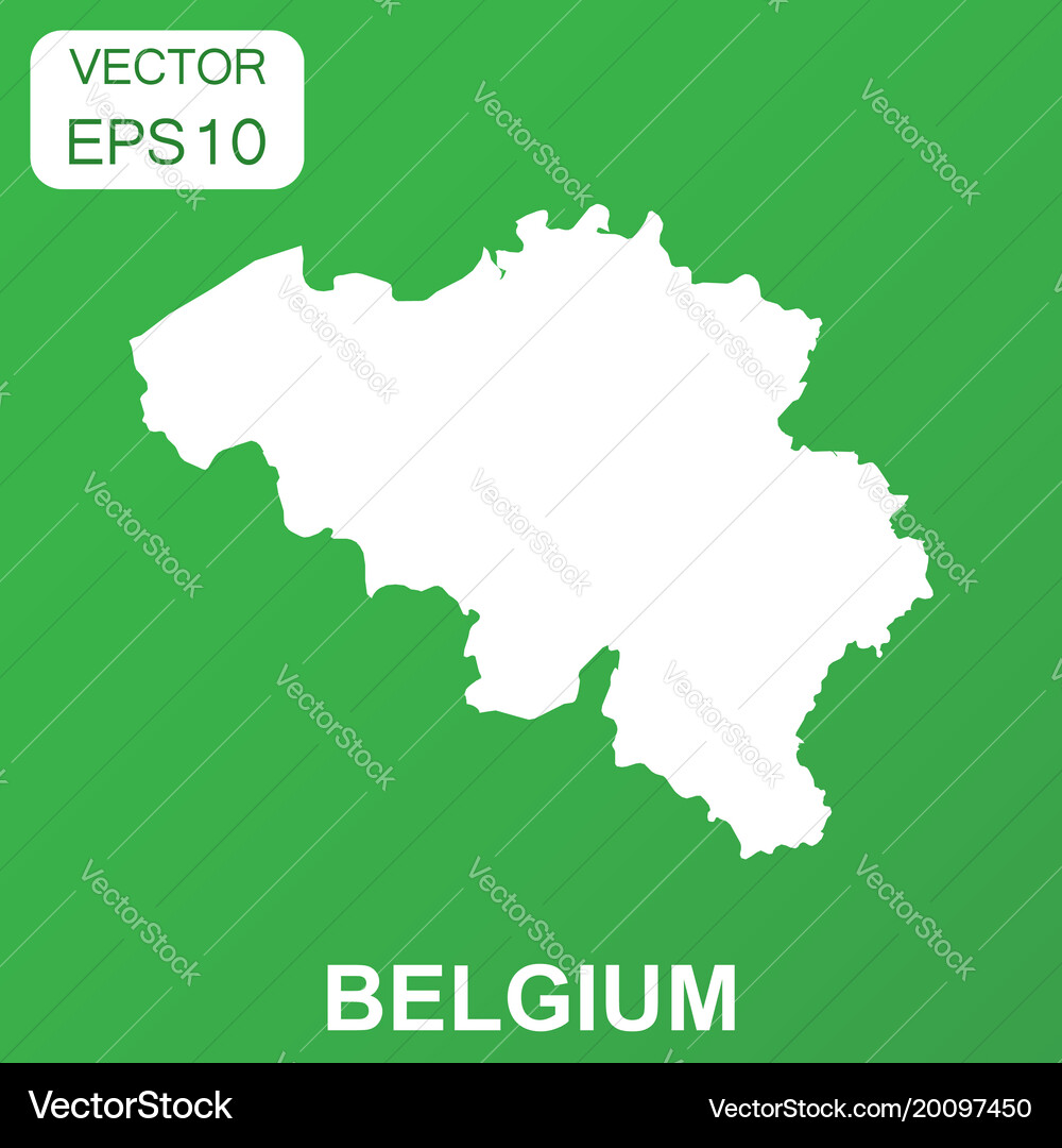 Belgium map icon business concept Royalty Free Vector Image