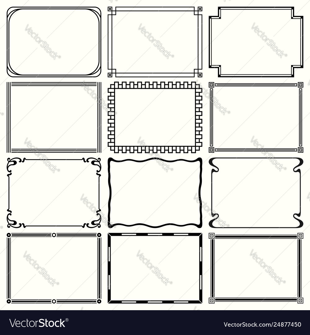 Decorative simple frames Royalty Free Vector Image