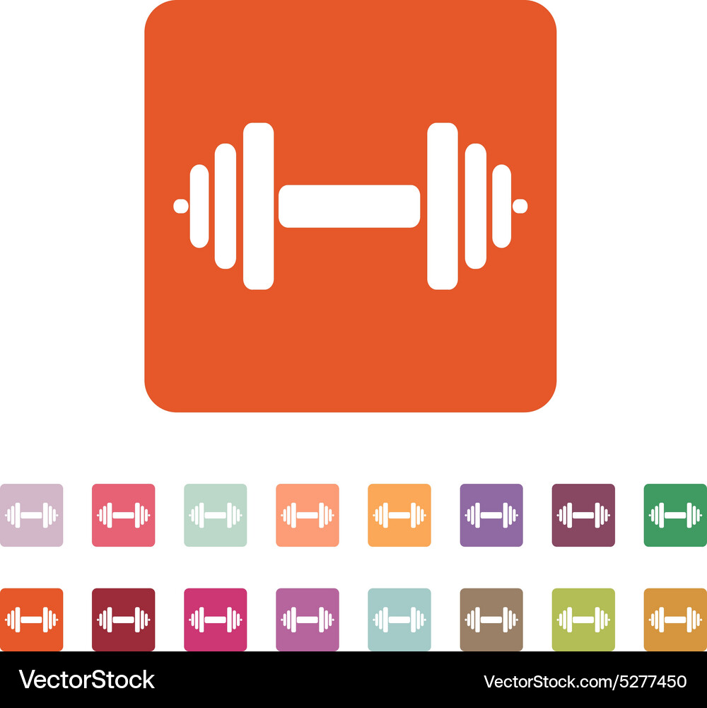 Dumbbell icon barbell symbol flat Royalty Free Vector Image