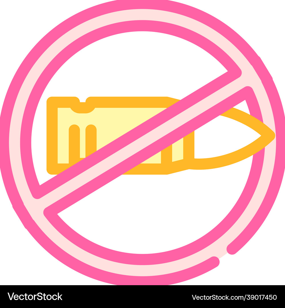 Hunting ban color icon Royalty Free Vector Image