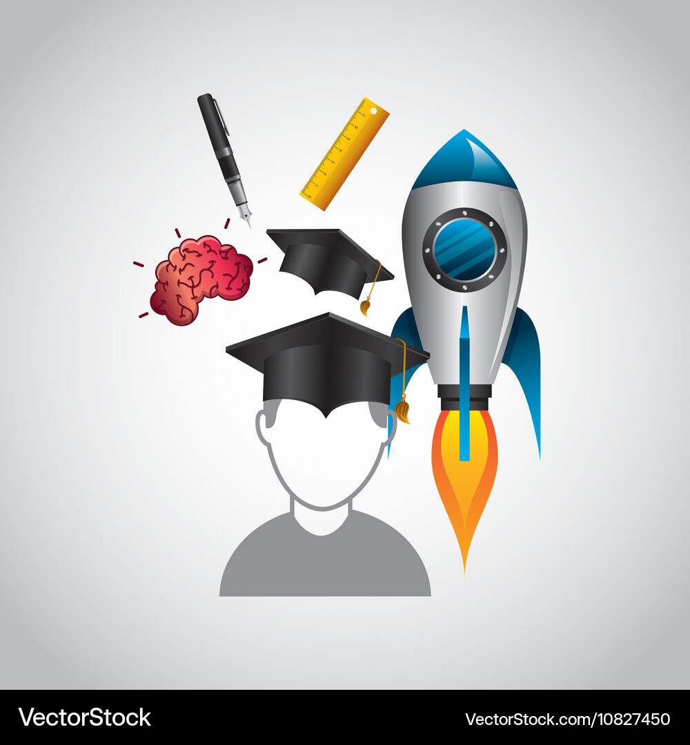 Infographic education set icons Royalty Free Vector Image