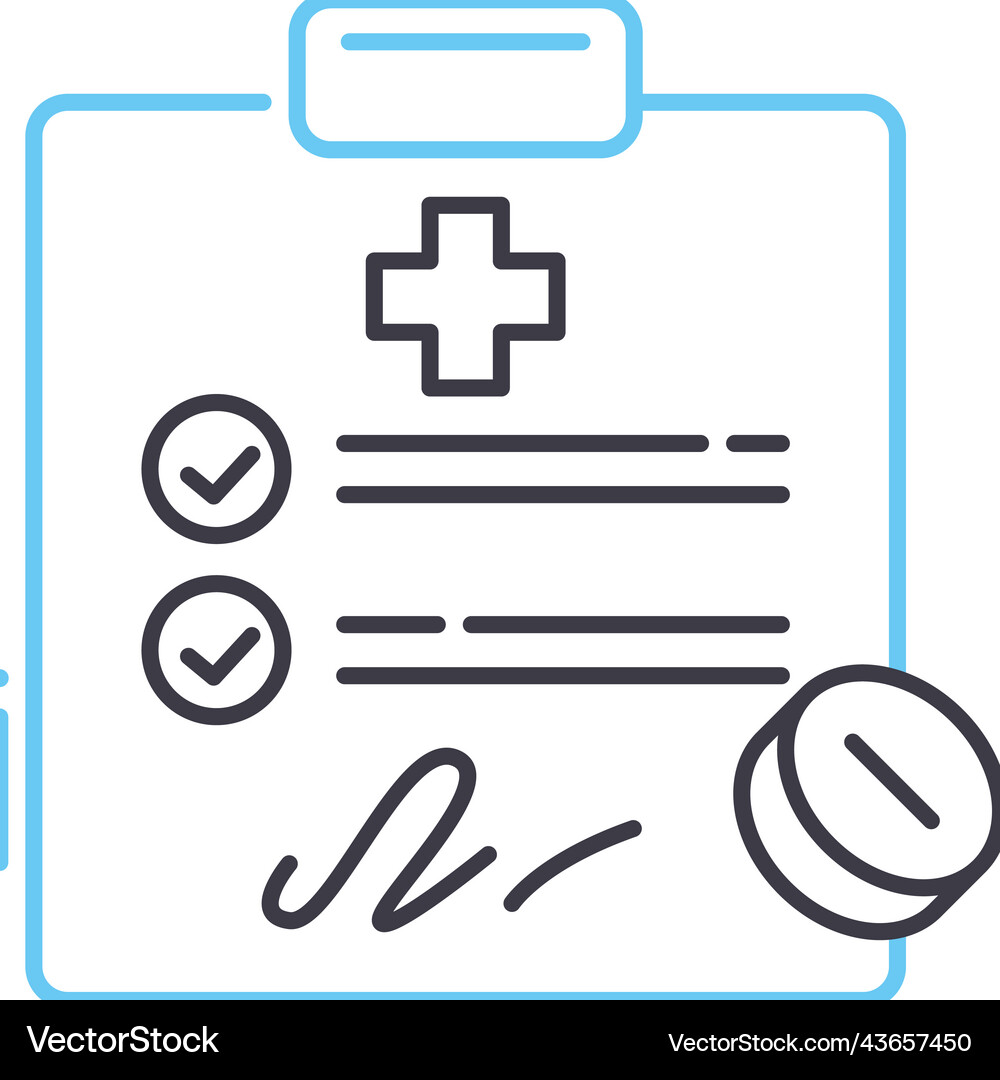 Order line icon outline symbol Royalty Free Vector Image