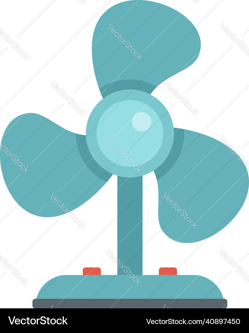 Room service fan icon flat isolated Royalty Free Vector