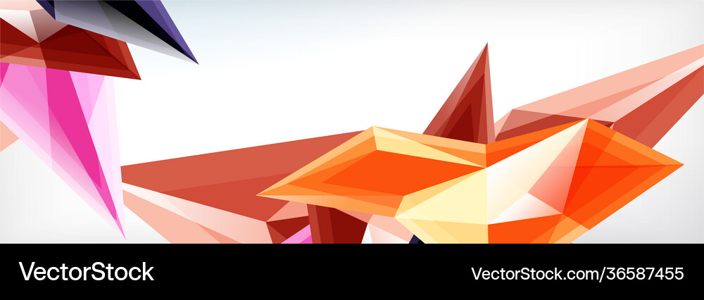 3d triangles and pyramids abstract Royalty Free Vector Image
