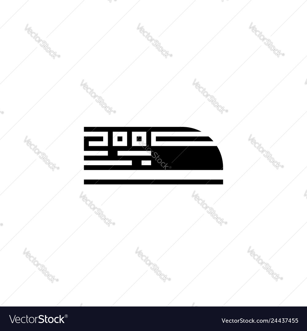 Bullet train icon solid vehicle Royalty Free Vector Image