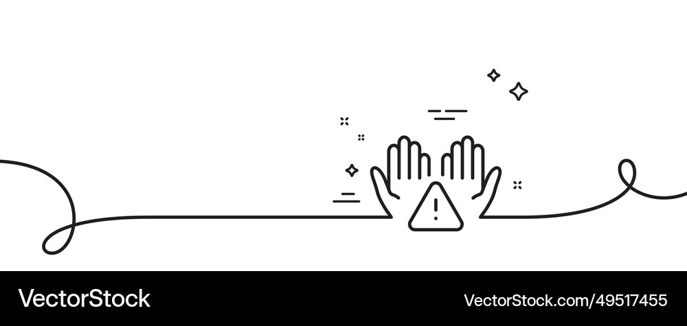 Clean hands line icon sanitary cleaning sign Vector Image