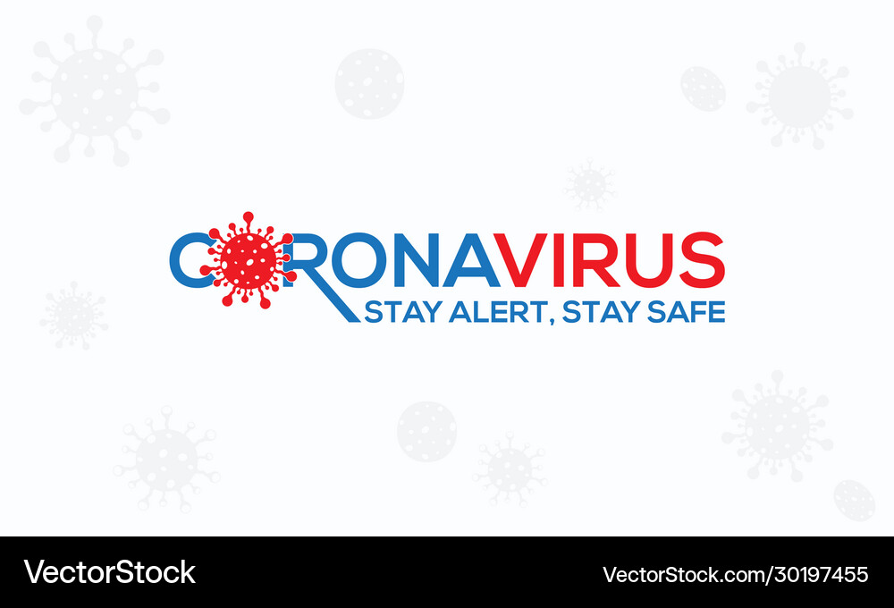 Coronavirus disease covid-19 typography design Vector Image