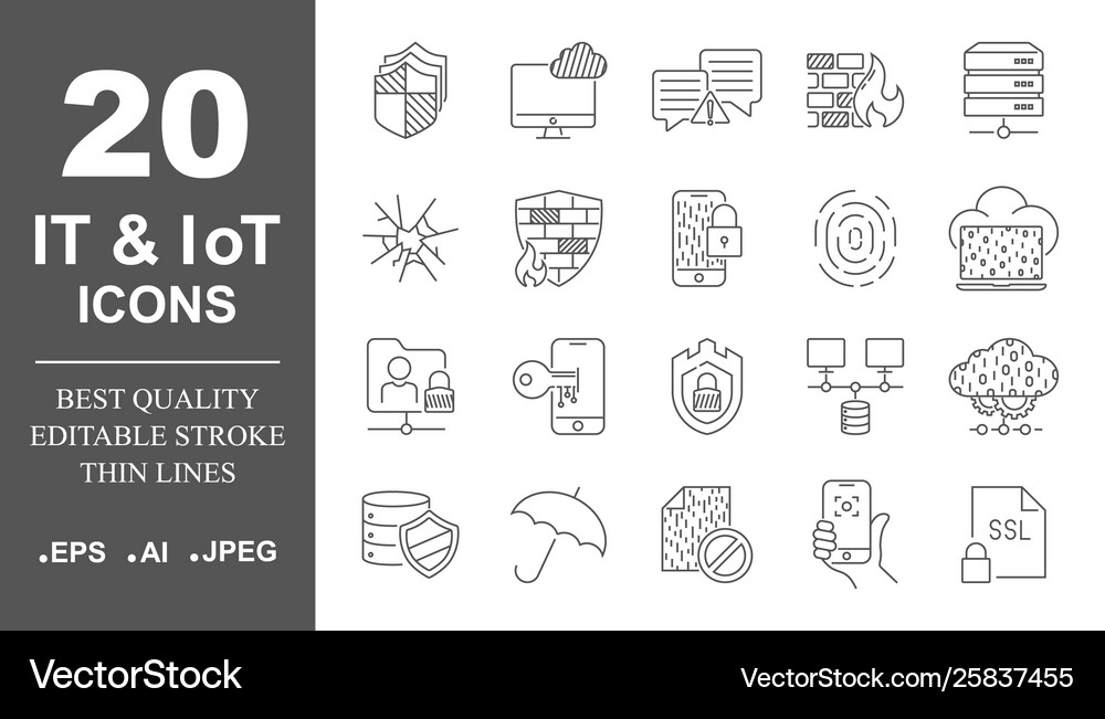 Cyber security digital technology it iot smart Vector Image