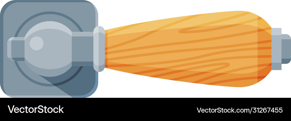 Door handle with push mechanism house interior Vector Image