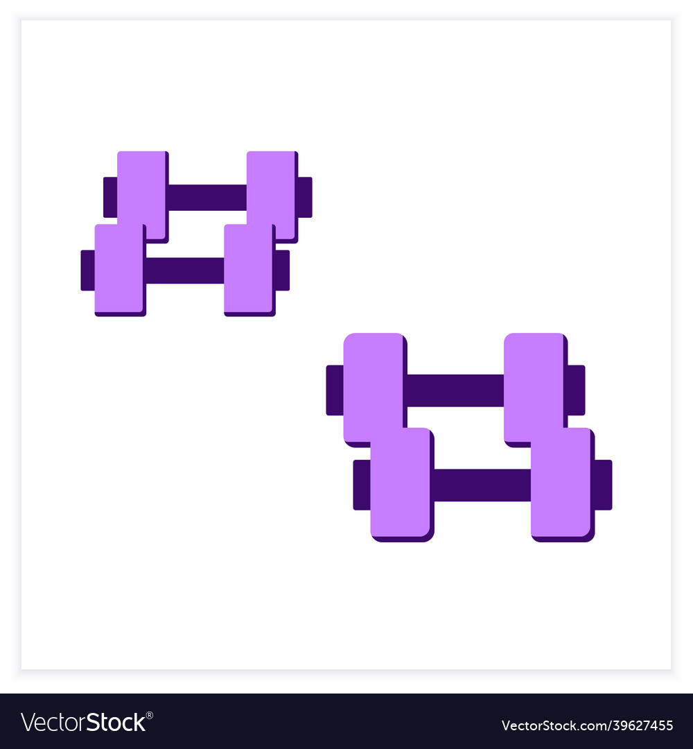 Dumbbells flat icon Royalty Free Vector Image - VectorStock
