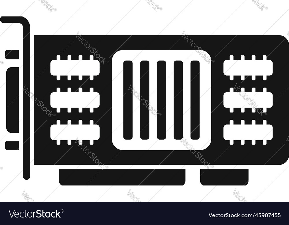 Fan gpu card icon simple pc graphic Royalty Free Vector Fan gpu card icon simple pc graphic Royalty Free Vector