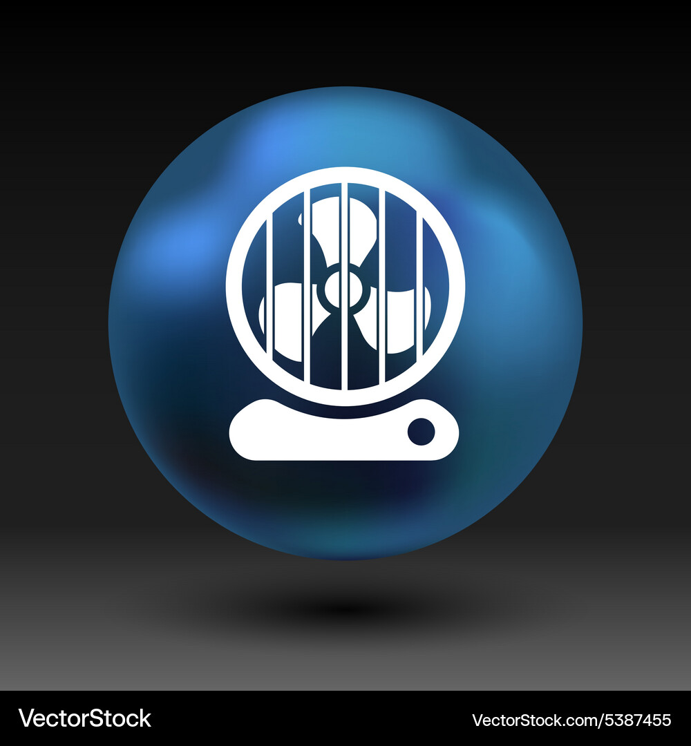 Fan icon wind isolated cooling cold electric Vector Image