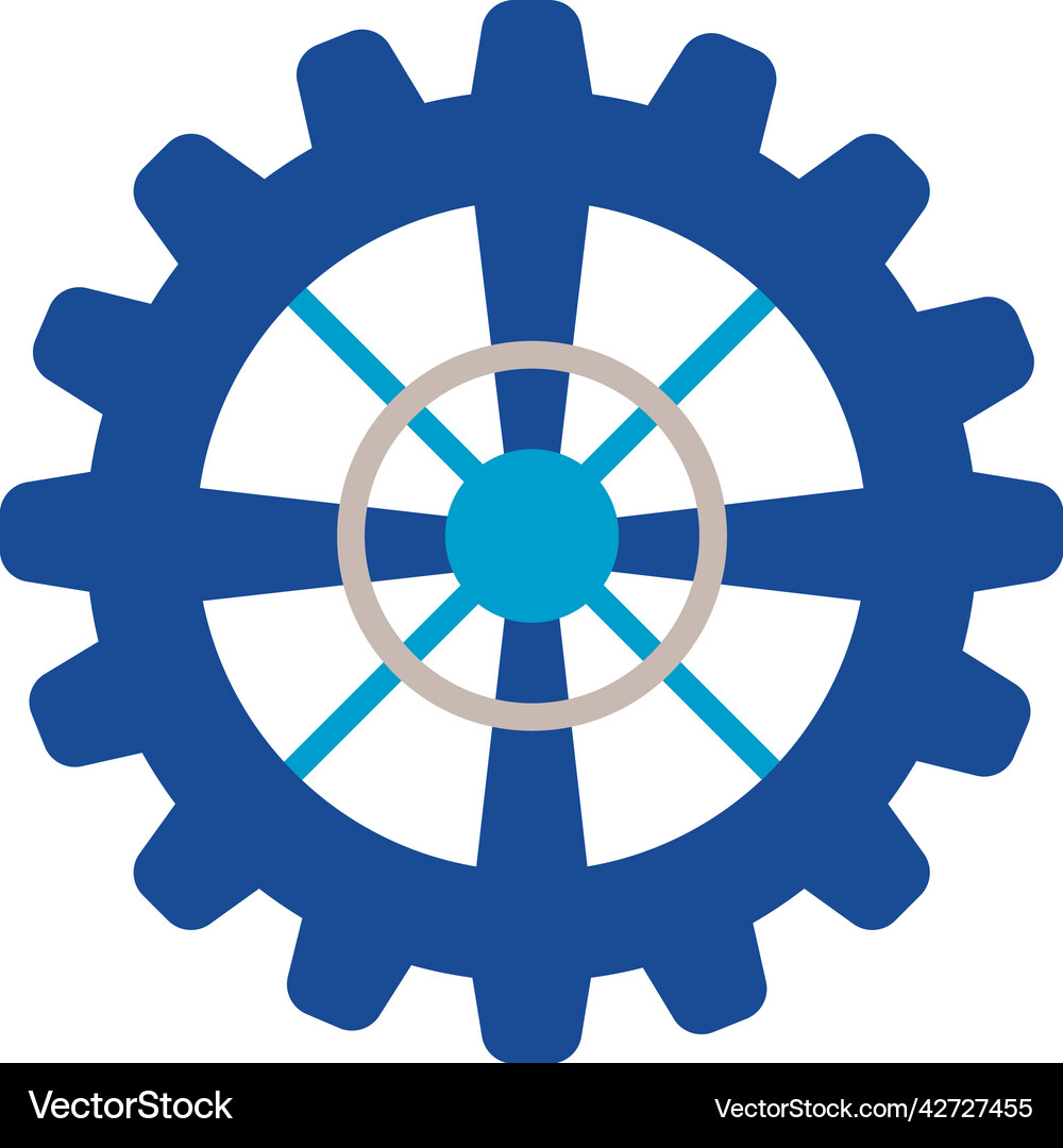Gear pinion machine Royalty Free Vector Image - VectorStock