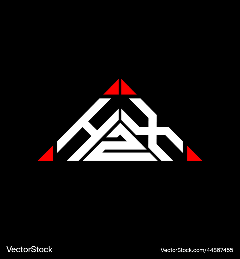 Hzx letter logo creative design with graphic Vector Image