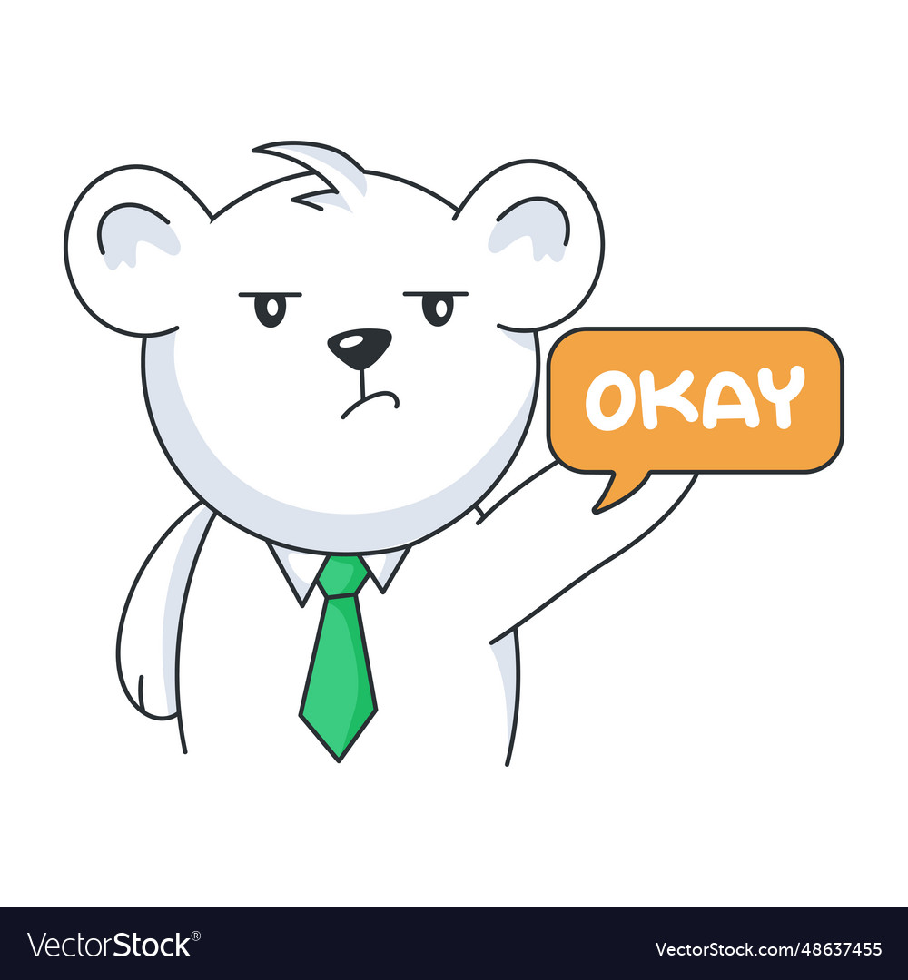 Okay message Royalty Free Vector Image - VectorStock