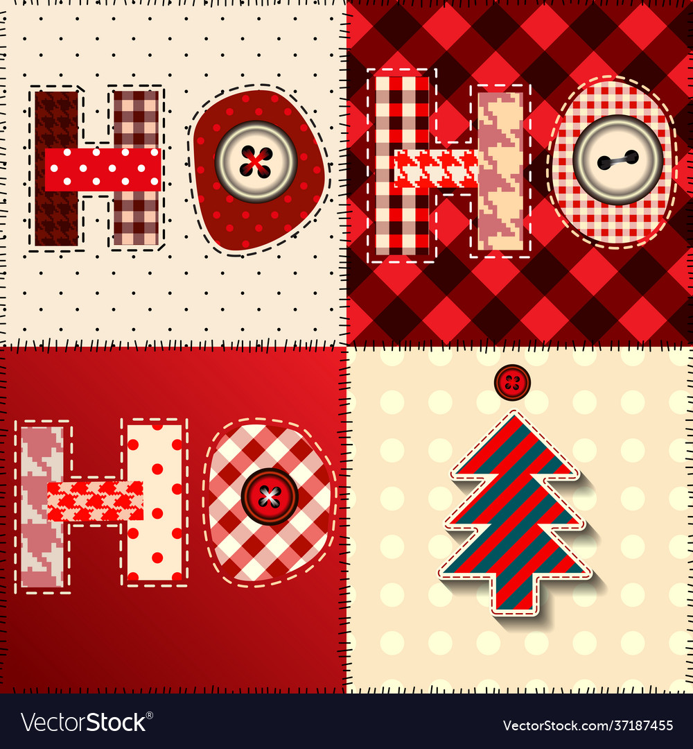 Patchwork Textile Pattern Seamless Quilting Vector Image